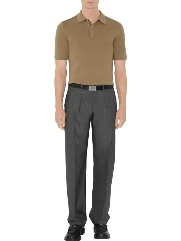 Burberry Wool Polo Shirt - Flax Beige