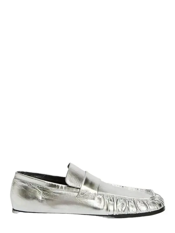JIL SANDER Metallic Loafers - Grey