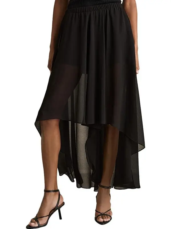 REISS Lucie Fluid Shorts - Black