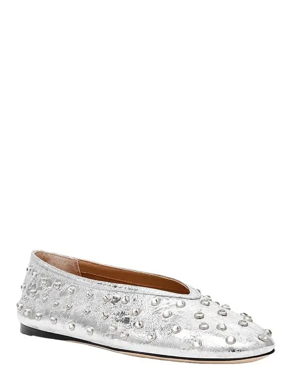 Steve Madden Leni Embellished Flats - Silver