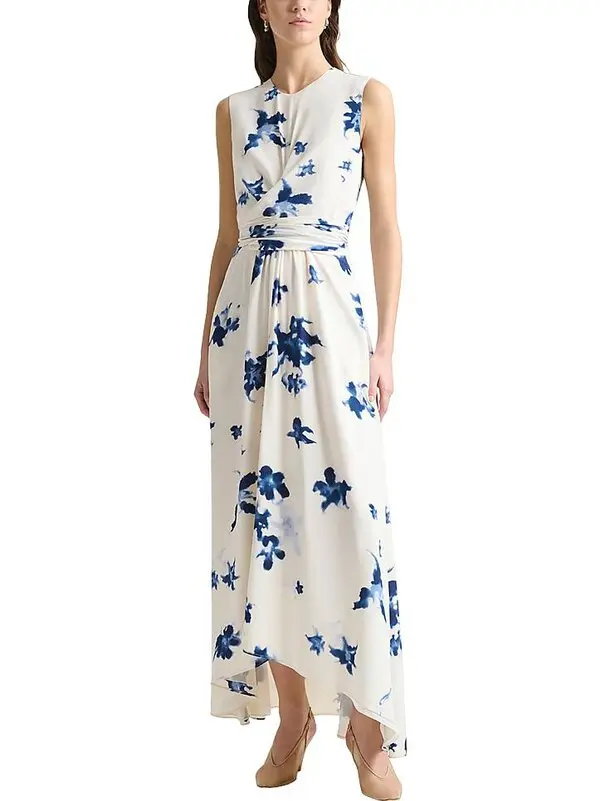 Altuzarra Penny Floral Printed Dress - Berry Blue Flowers