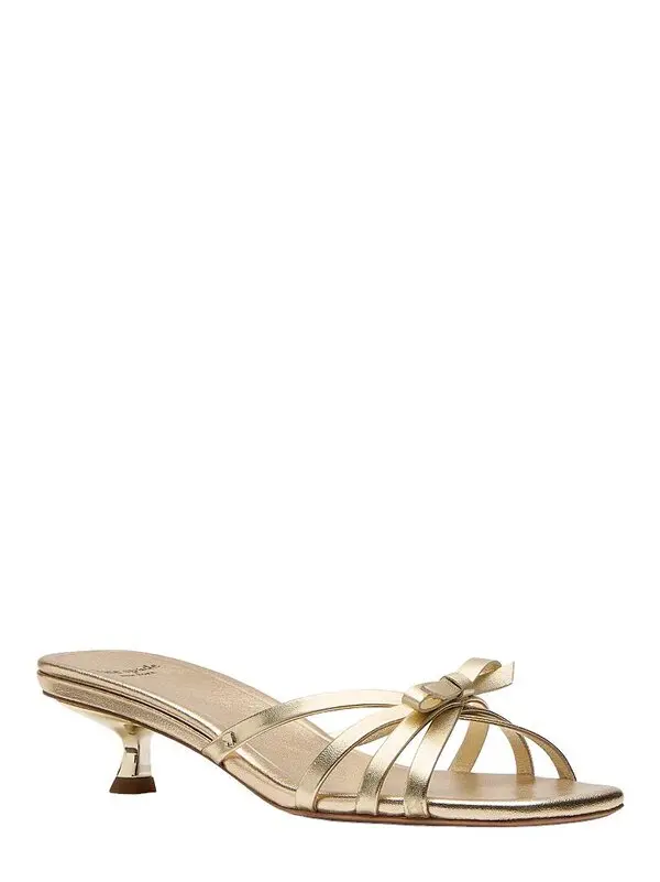 Kate Spade New York Carolina Kitten Heel Sandals - Light Gold