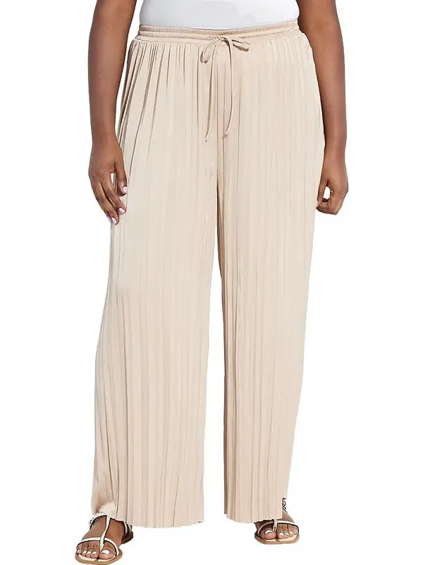 Lyssé Packable Pleated Palazzo Pants - Chablis