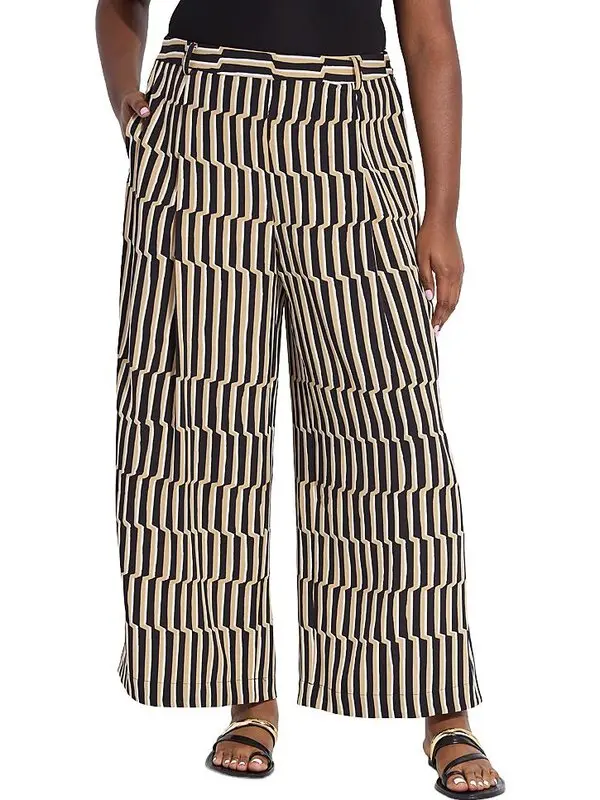 Lyssé Santana Pleated Pants - Breezy Stripe
