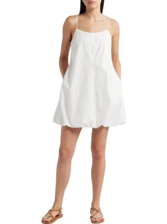 Rails Blanca Bubble Hem Cotton-blend Minidress - White