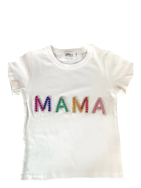 LOLA + THE BOYS Gems Mama T-shirt - White