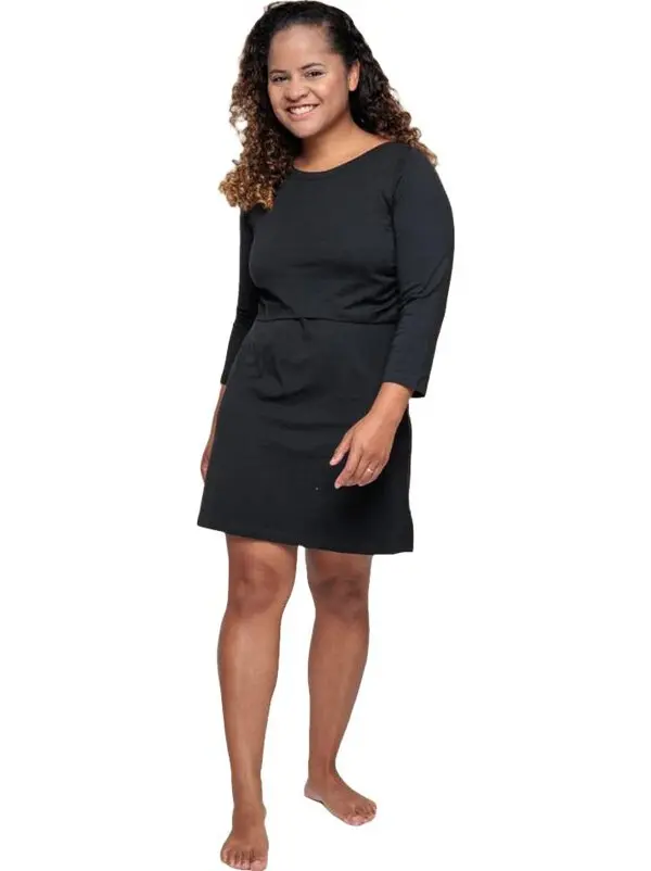 THE BSHIRT Nursing Tunic Dress - Charcoal
