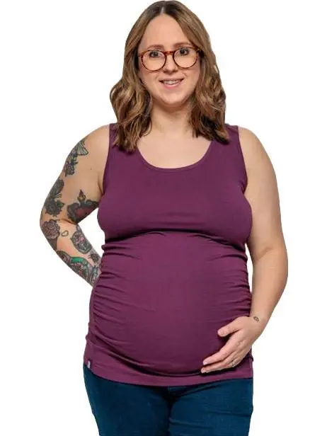 THE BSHIRT Maternity Vest - Plum