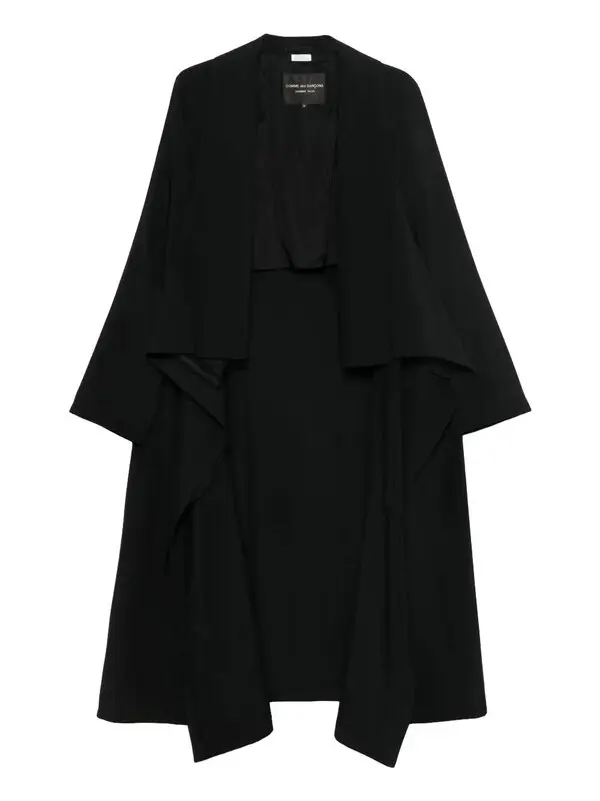 Comme Des Garçons Draped Coat - Black