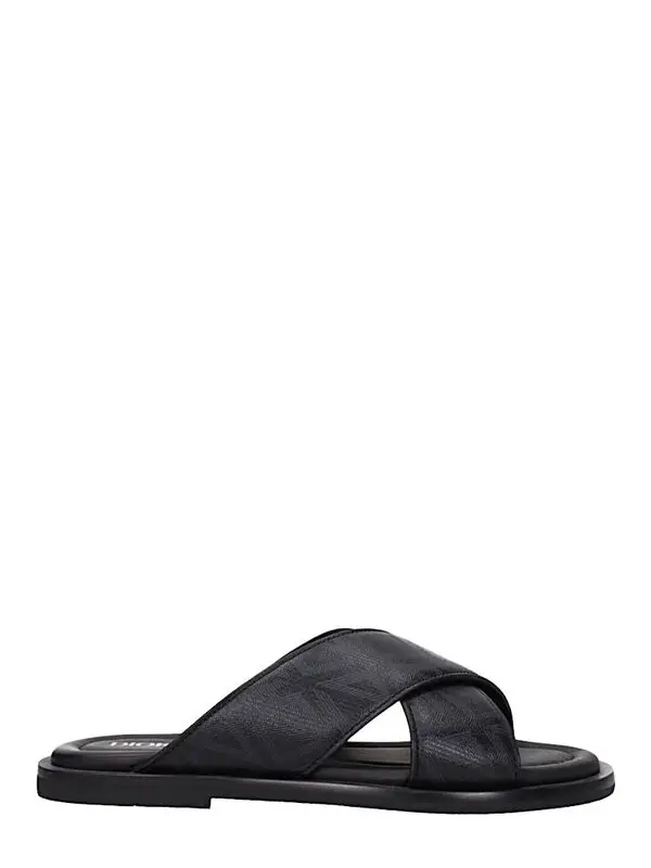 Dior Leather Slides - Black