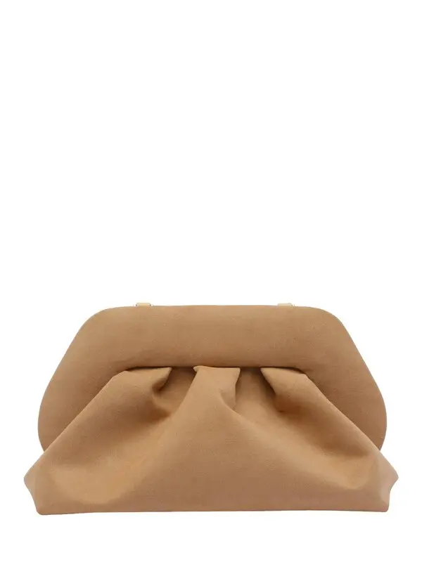 THEMOIRE Tia Suede Clutch - Beige