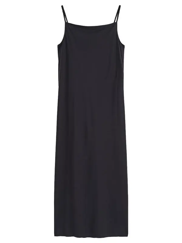 Cos Square-neck Strappy Jersey Dress - Navy