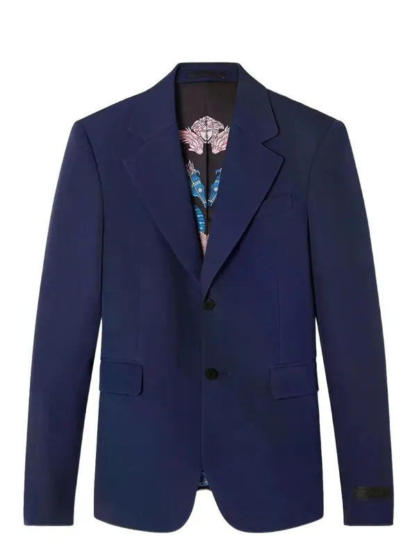 Versace Wool Blazer - Blue