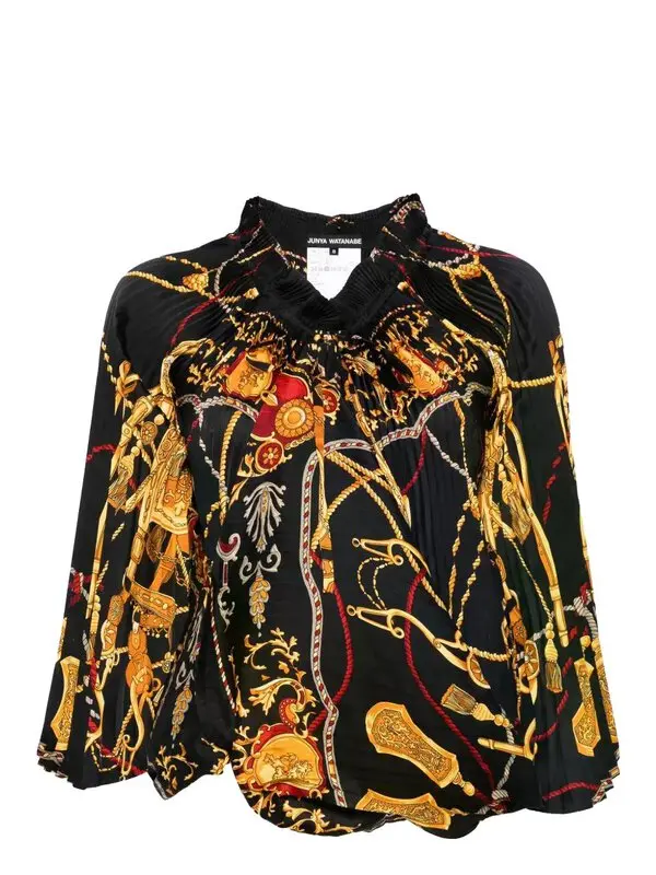 Junya Watanabe Graphic-print Blouse - Black