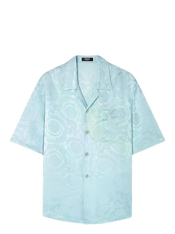 Versace Barocco Jacquard Shirt - Blue