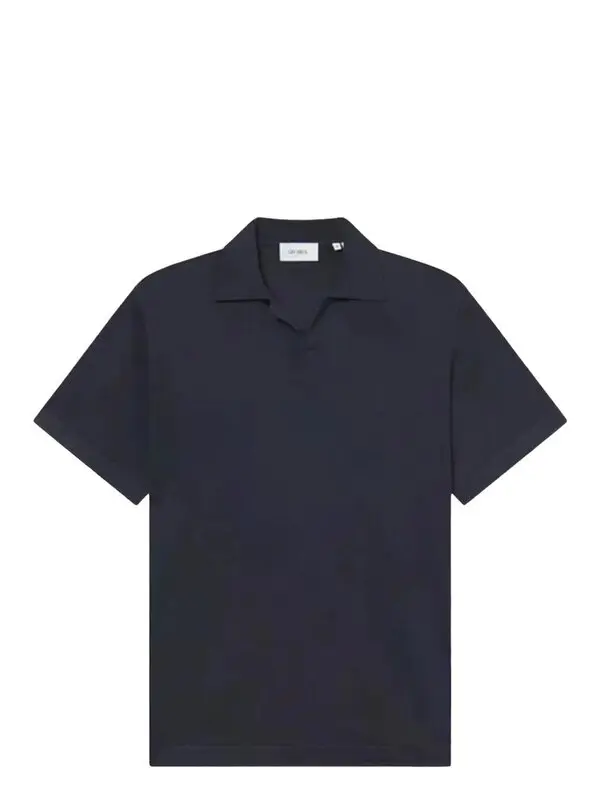 LES DEUX Linen Polo Shirt - Blue