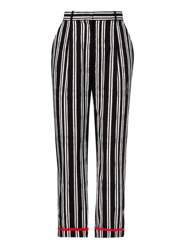 Dolce & Gabbana Striped Cotton Straight Pants - Multicoloured