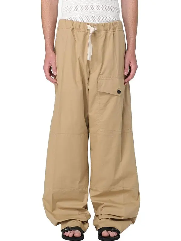 Dries Van Noten Wide Leg Pants - Beige
