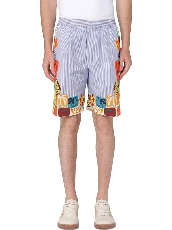Dsquared2 Striped Shorts - Gnawed Blue