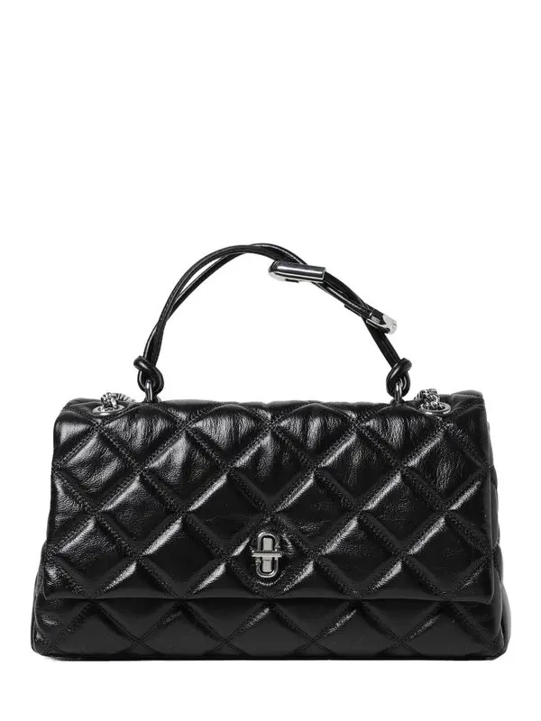 Marc Jacobs Quilted Handbag With Chain Strap - Black
