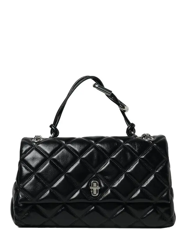 Marc Jacobs Quilted Handbag With Chain Strap - Black