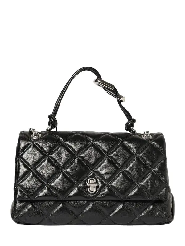 Marc Jacobs Quilted Handbag With Chain Strap - Black
