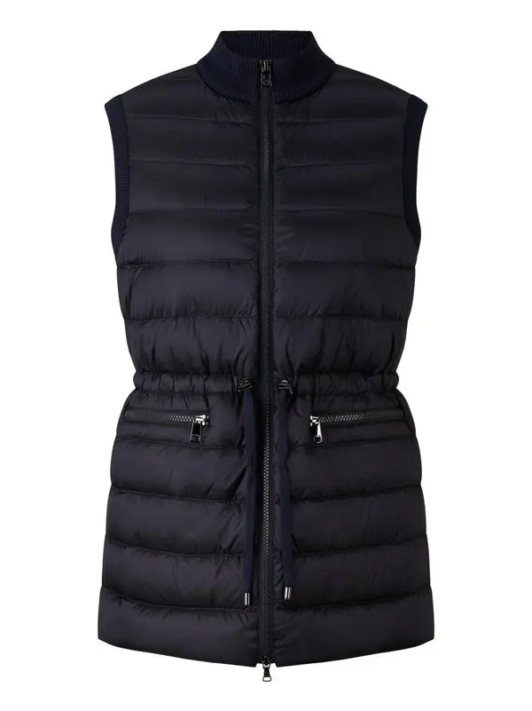 Bogner Arina Knitted And Quilted Vest - Navy Blue