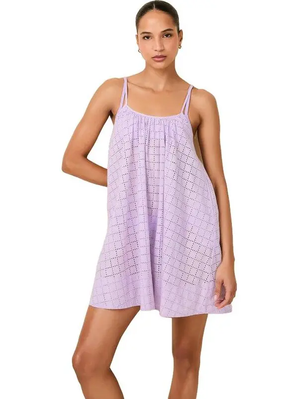 Solid & Striped Lindsay Mini Dress - Purple