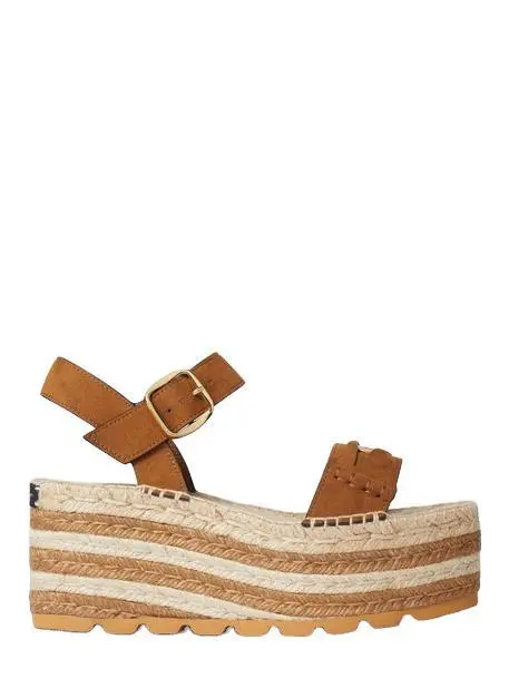 Stella McCartney Gaia Platform Espadrille Wedges - Gold