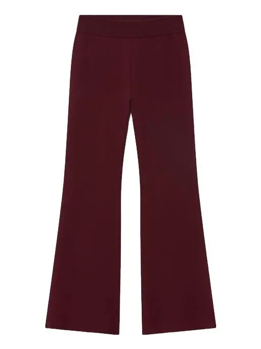 Stella McCartney Compact Knit Flared Pants - Burgundy