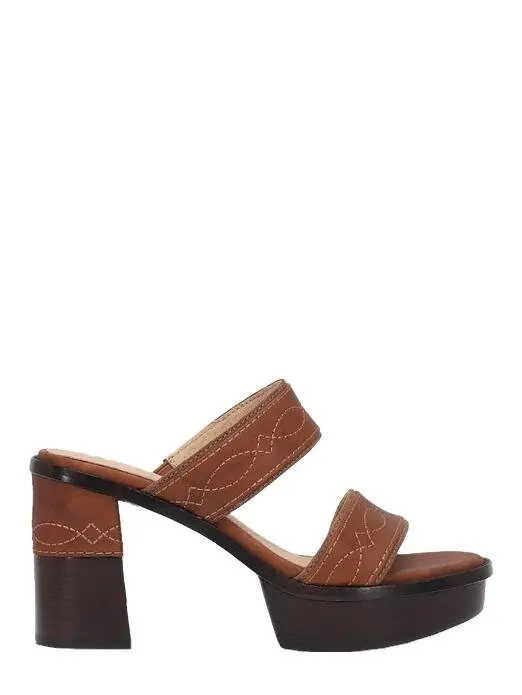 THE FRYE COMPANY Pipa Woodstock 2 Band Platform Sandal - Natural