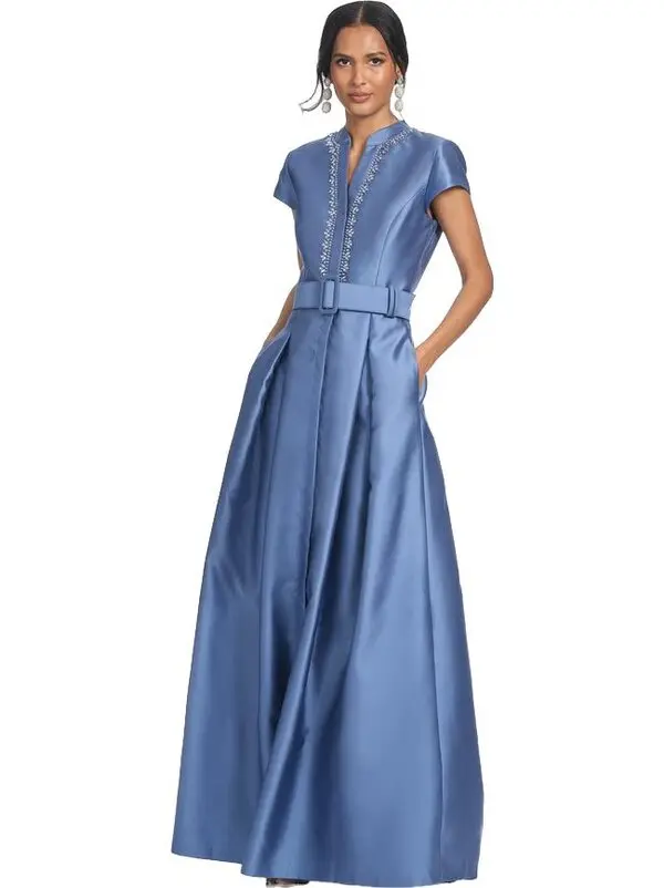 Sachin & Babi Embellished Marta Gown - Blue