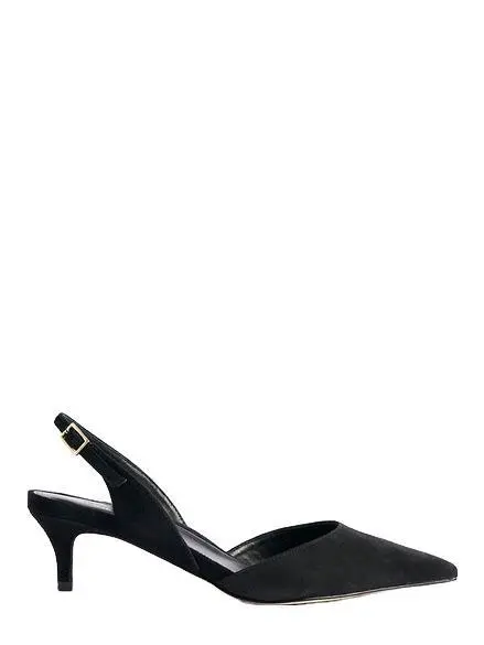 Marion Parke Classic Slingback 45 | Suede - Black