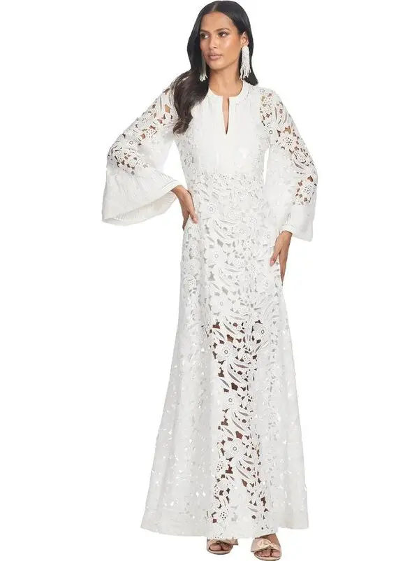Sachin & Babi Cynthia Gown - White