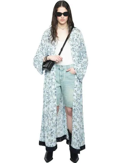 Zadig&Voltaire Printed Kimono Jacket - Multicolor / White