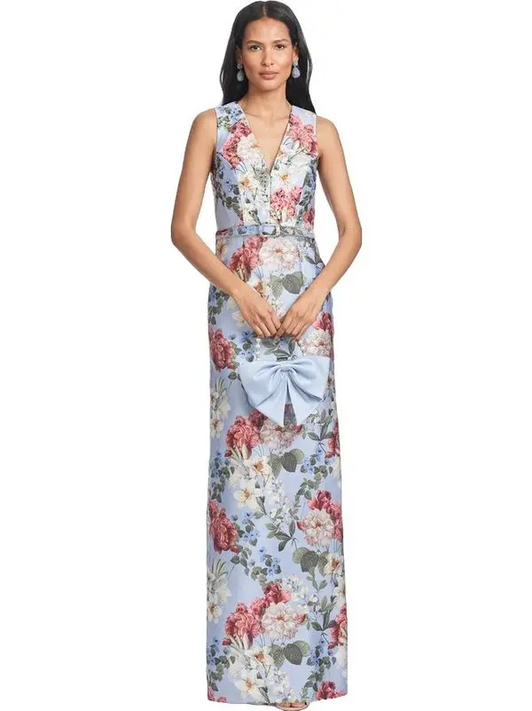 Sachin & Babi Adellyn Printed Gown - Blue