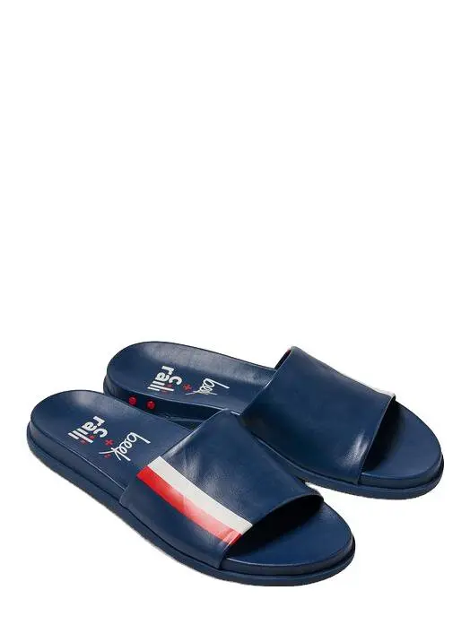 Beek Railibird Leather Slide Sandal - Stripe