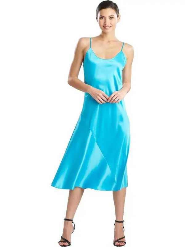 Natori Glamour Scoop Neck Slip Dress - Blue