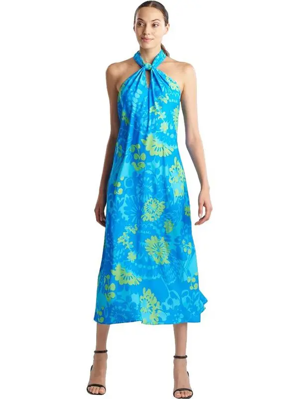 Natori Halterneck Dress - Blue