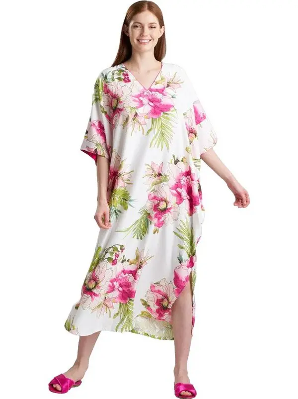 Natori Sonomi Wedge Caftan - Multicolor / White