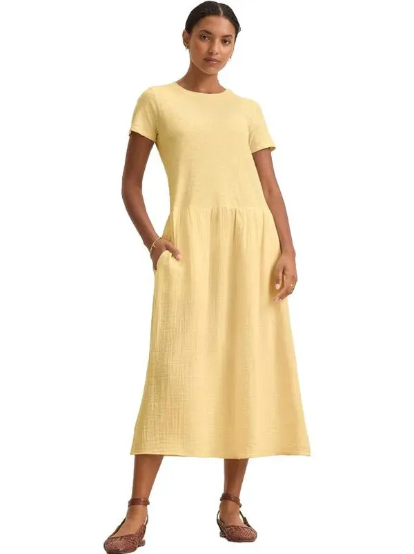 Velvet By Graham & Spencer Itza Midi Dress - Yellow