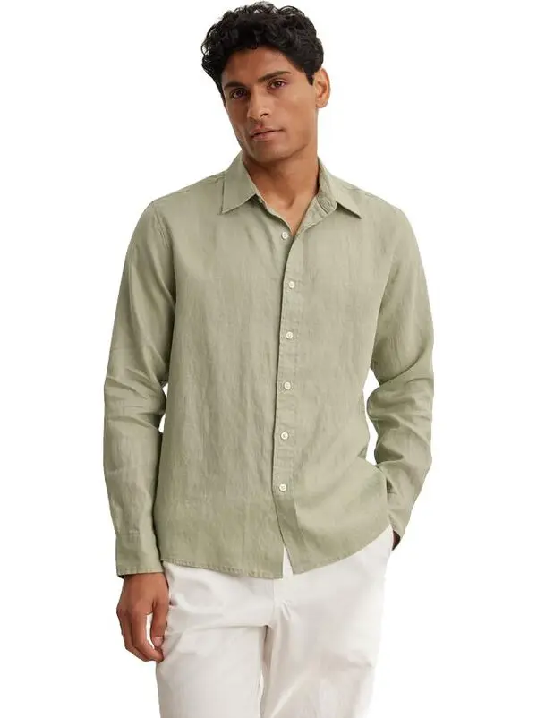 Velvet By Graham & Spencer Caruso Linen Shirt - Natural