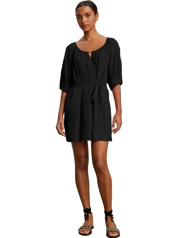 Velvet By Graham & Spencer Greta Linen Dress - Black