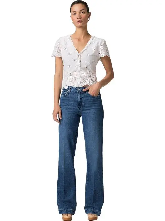 Paige Leenah Wide Leg Jeans - Denim