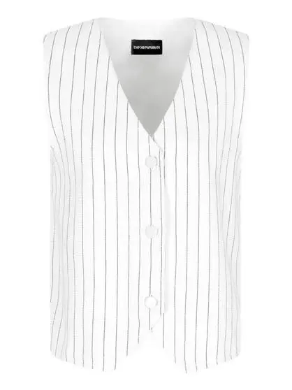 Emporio Armani Single-breasted Waistcoat - Stripe