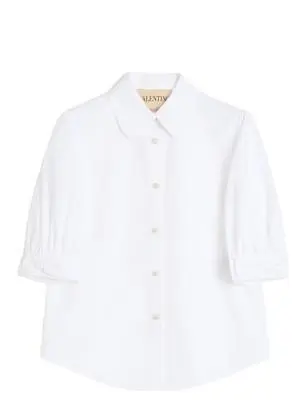 Valentino Garavani Cotton Poplin Bow Shirt - White