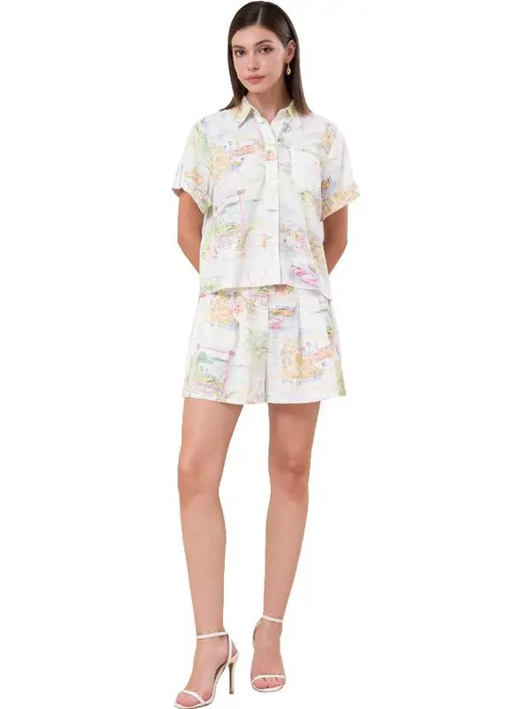 Yumi Kim Drew Printed Shorts - Natural