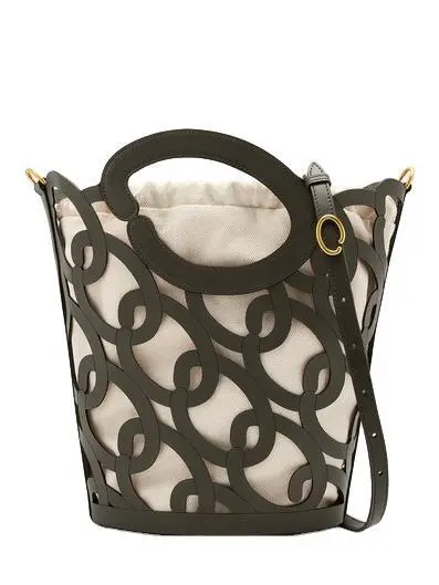 Oscar De La Renta Chain-link Leather Tote - Natural
