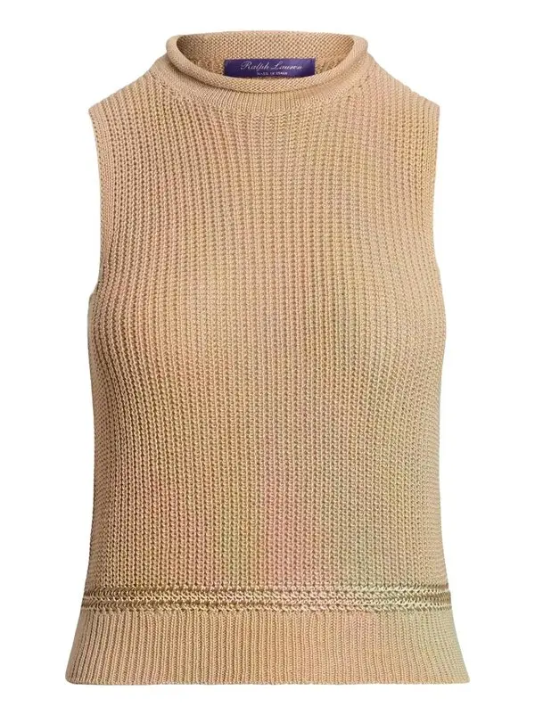 Ralph Lauren Ribbed Sleeveless Top - Neutrals