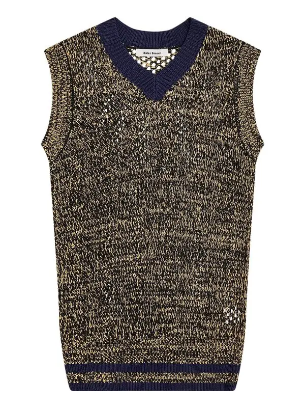 WALES BONNER Shade Knit Vest - Blue